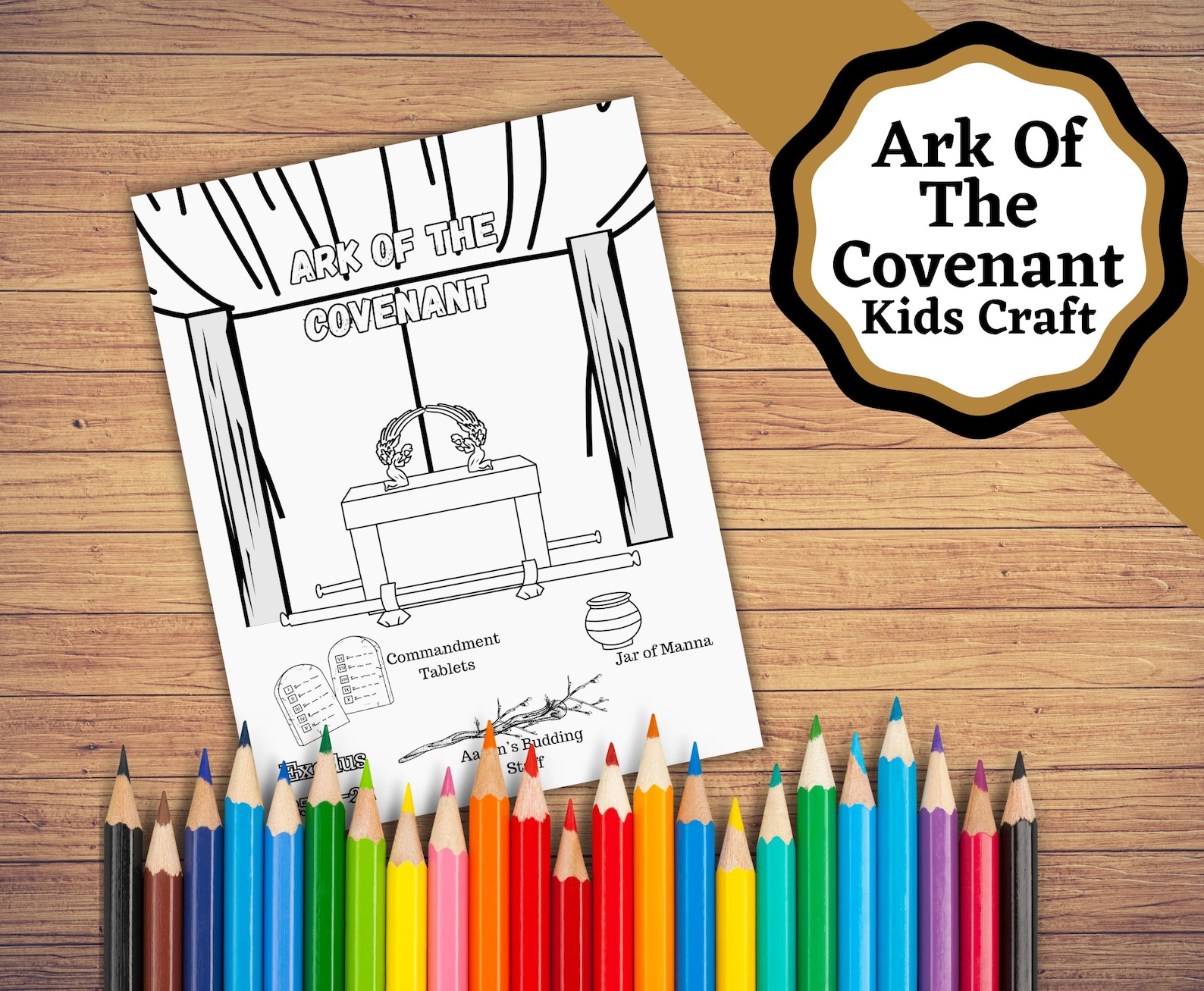 Ark of the Covenant Kids Craft and Coloring Page. Easy Kids Craft and ...
