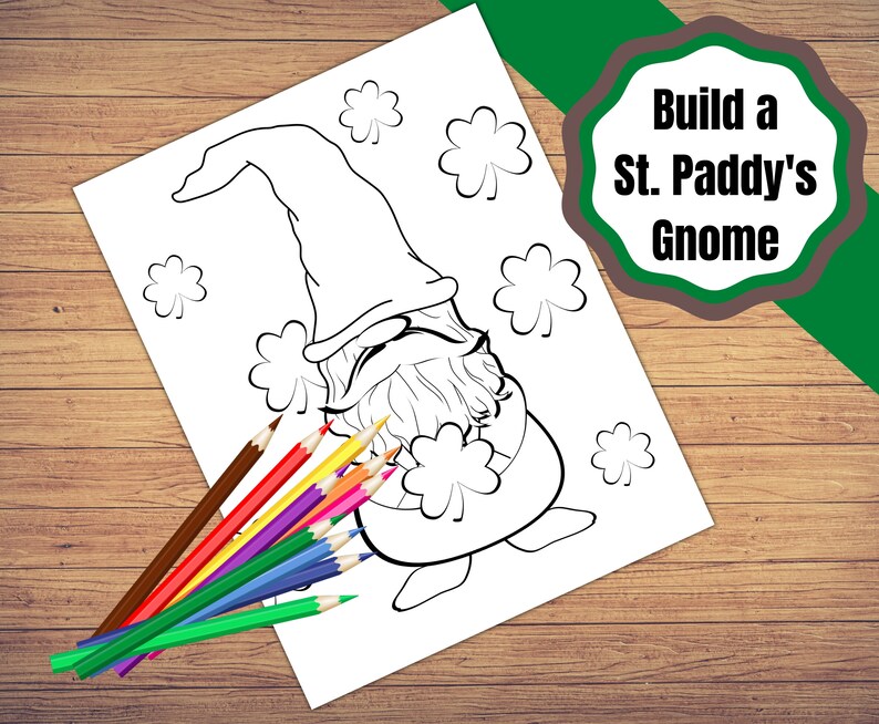 Printable Build a St. Patrick's Day Gnome. Build a Green Gnome St ...
