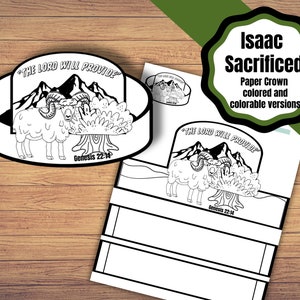 Printable Paper Crowns for the Bible Story of the Sacrifice of Isaac ...