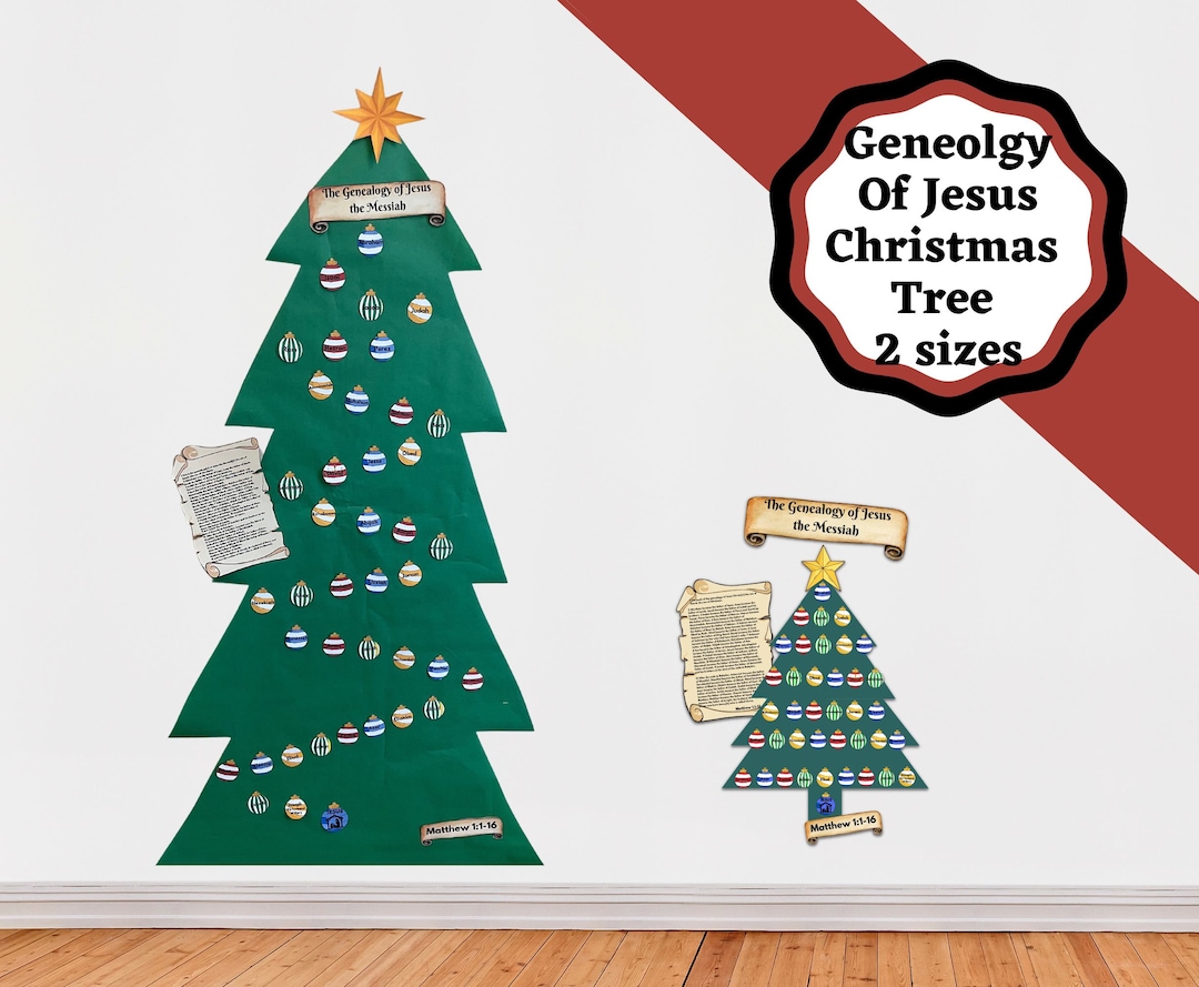 Genealogy of Jesus Printable Christmas Tree. Fun Christmas Tree ...