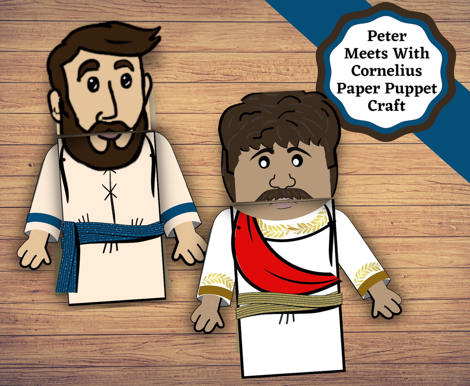Printable Paper Puppets for the Bible Story of Peter Going to Meet ...