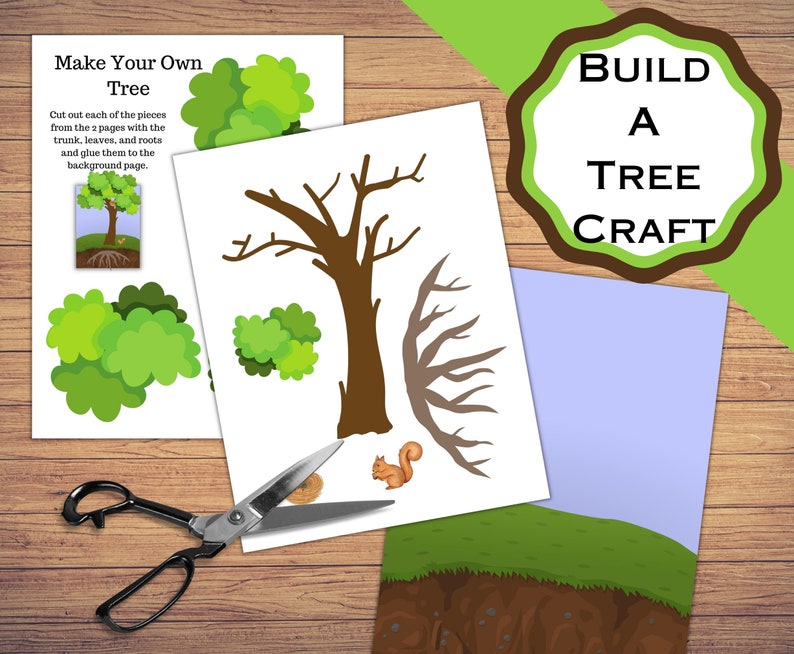 Printable Build a Tree Pages. Learn the Parts to a Tree as You Put One ...