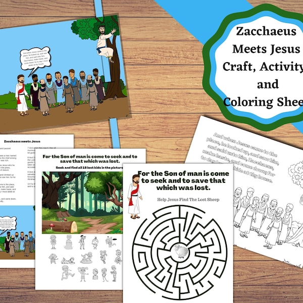 Zacchaeus Craft - Etsy