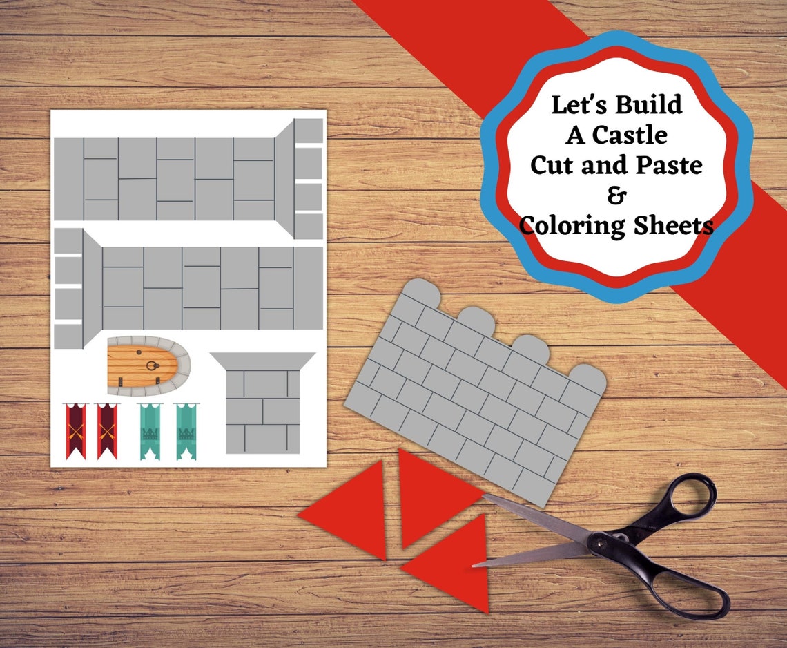 Castle Craft, Printable Cut and Paste, Create Your Own Castle Activity ...