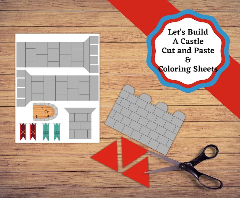 Castle Craft, Printable Cut and Paste, Create Your Own Castle Activity ...