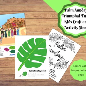 Triumphal Entry Activity Sheets Palm Sunday Craft Jesus - Etsy