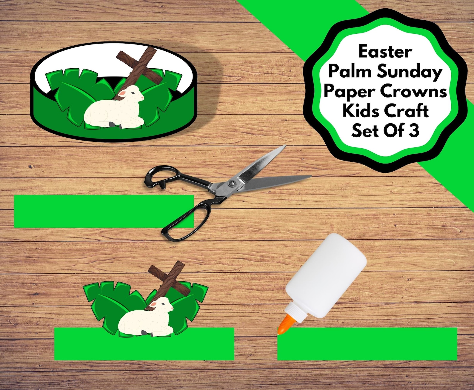 Printable Easter and Palm Sunday Paper Crowns for Kids, Paper Crown ...