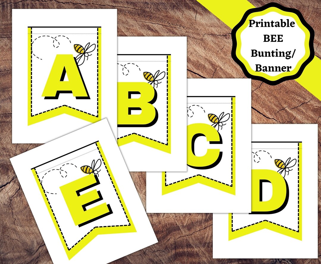 Bee Themed Printable Banner/bunting. Bee Party Banner - Etsy