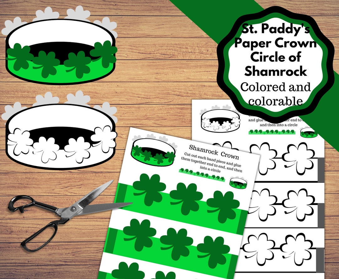 Printable Paper Shamrock Crown for Kids, St. Patrick's Day Kids Craft ...