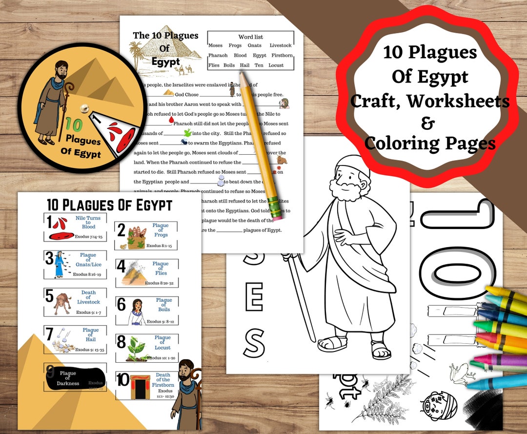 Moses and the 10 Plagues of Egypt. Plagues of Egypt Crafts, Worksheets ...