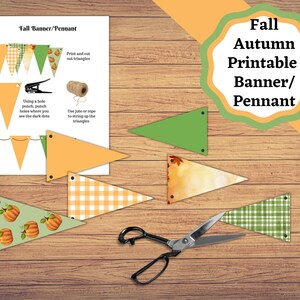 Fall Autumn Banner/pennant, Printable Fall Decoration - Etsy