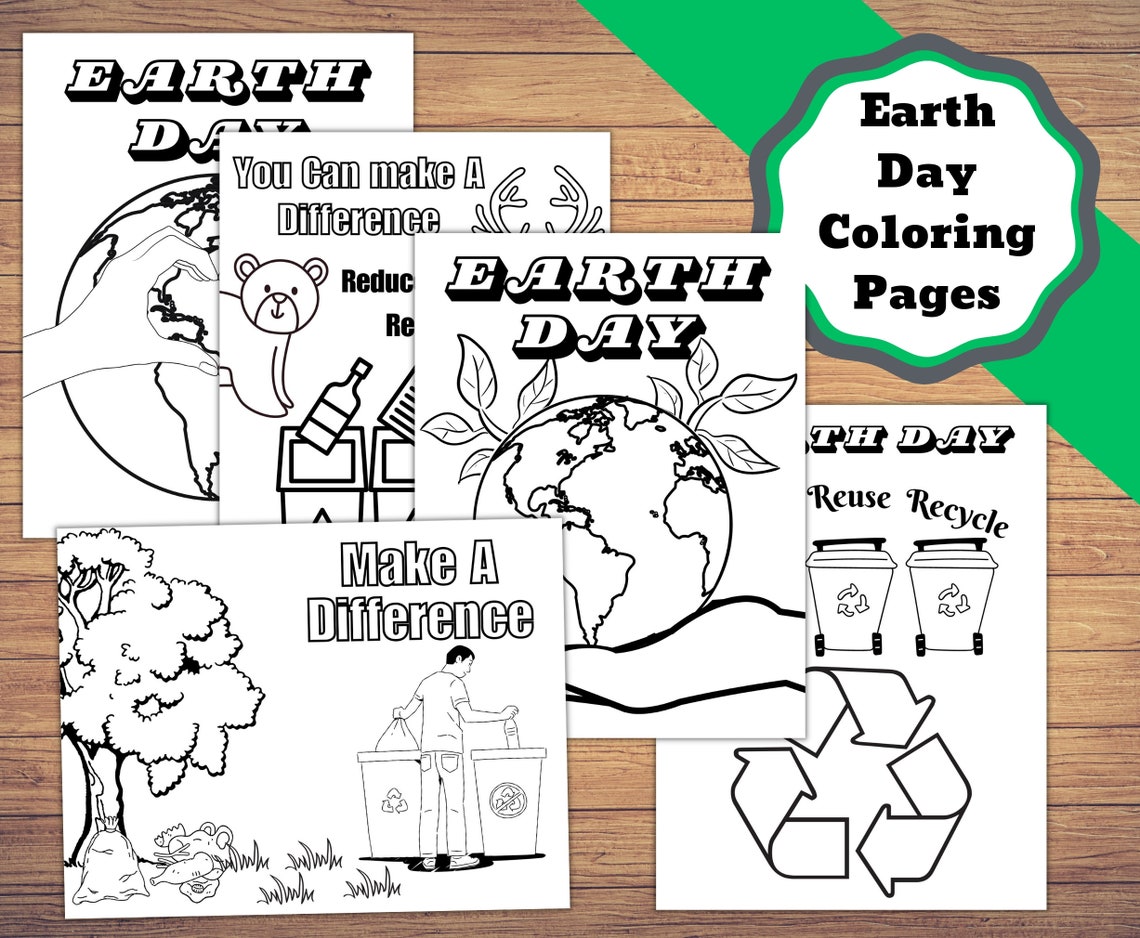 Printable Earth Day Coloring Pages. Earth Day Coloring Pages, Recycling ...