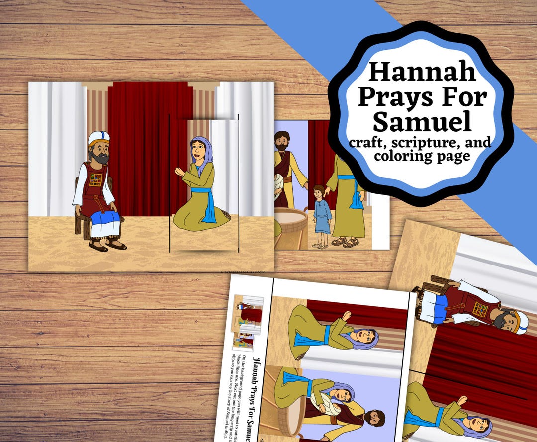 Hannah Prays for Samuel and Makes a Vow, Bible Craft, Coloring Page ...