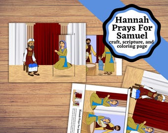 Hannah's Prayer Samuel Bible Story Craft Digital Download in English ...