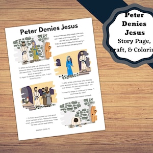 Printable, Peter Denies Jesus. Peter Denies Jesus Three Times Before ...