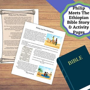 Printable Philip and the Ethiopian, Crafts, Story, Activity, and ...