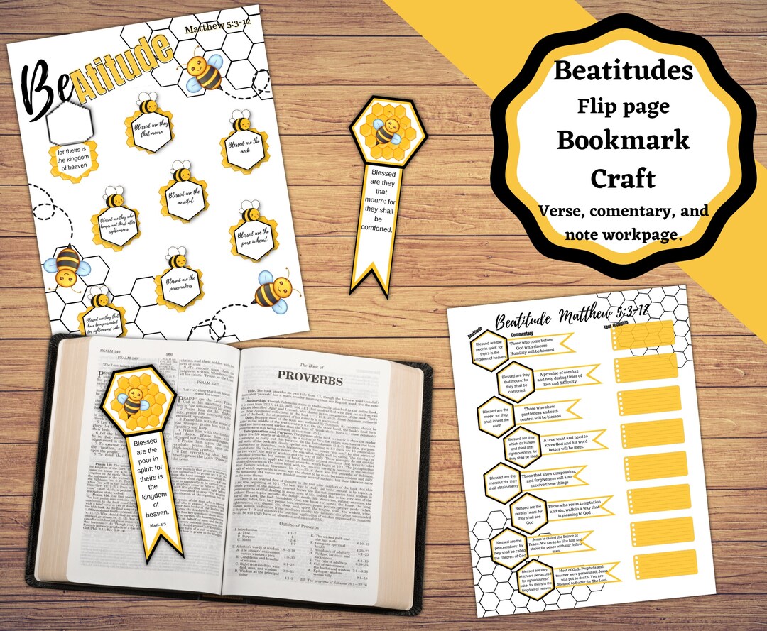 Printable Beatitude, Bible Craft, Worksheet, and Bookmark. Learn the ...