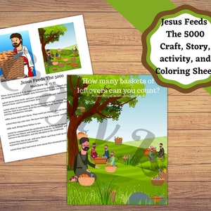 Jesus Feeds the 5000, Printable Bible Craft, Story and Activity Pages ...