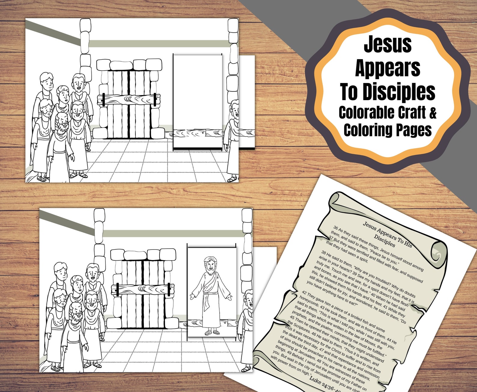 Printable Jesus Appears to His Disciples, Jesus Appears in a Locked ...