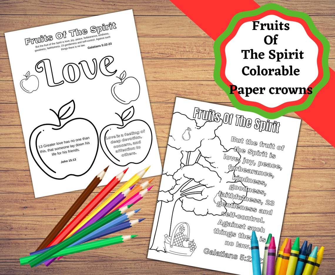 Printable Fruits of the Spirit Coloring Pages. Fruits of the Spirit ...