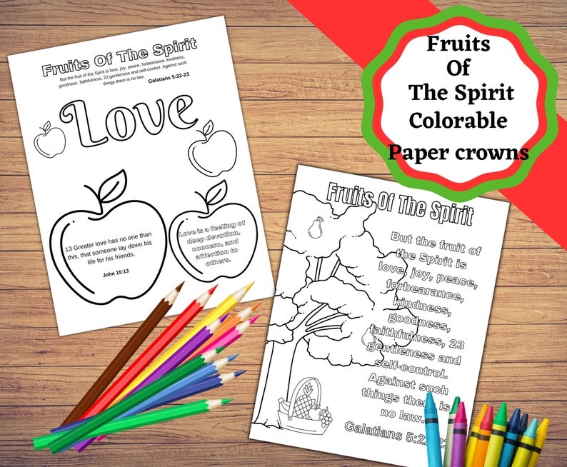 Printable Fruits of the Spirit Coloring Pages. Fruits of the Spirit ...