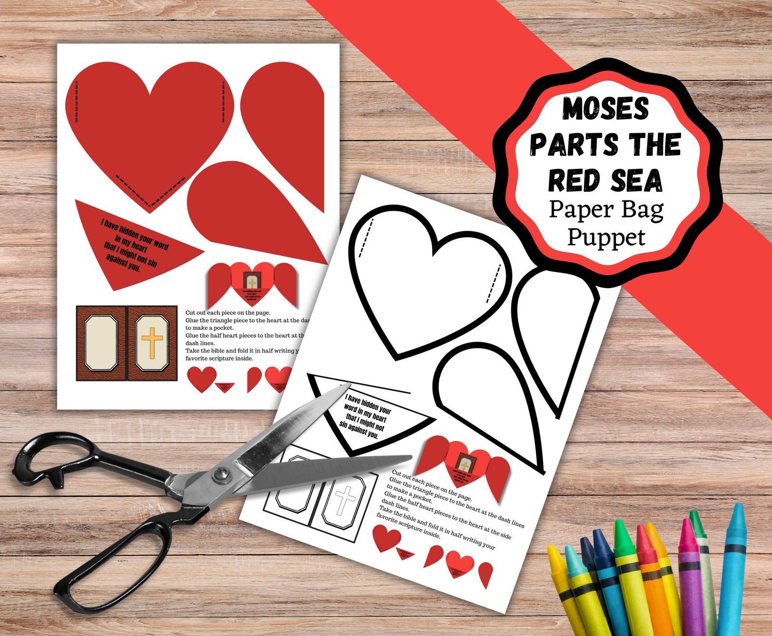 Hiding God's Word in Your Heart, Heart Bible Craft for Psalms 119:11 ...