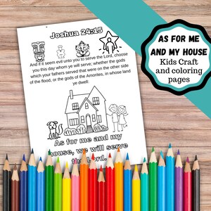Printable as for Me and My House We Will Serve the Lord, Kids Craft and ...