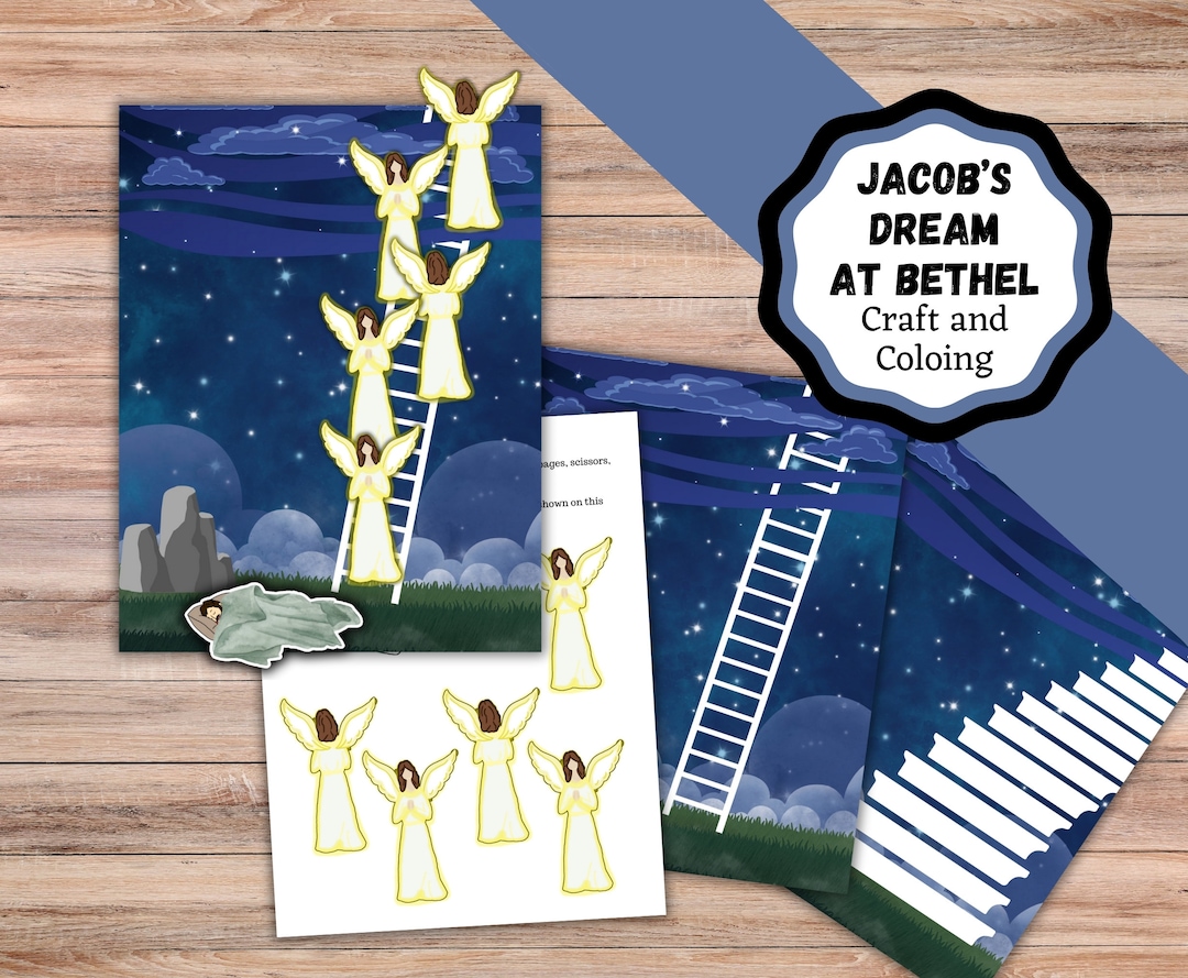 Printable Craft for the Story of Jacob's Dream at Bethel. A Bible Based ...