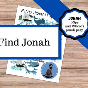 Printable Activity Pages About Jonah, Jonah Search and Find, Jonah I ...