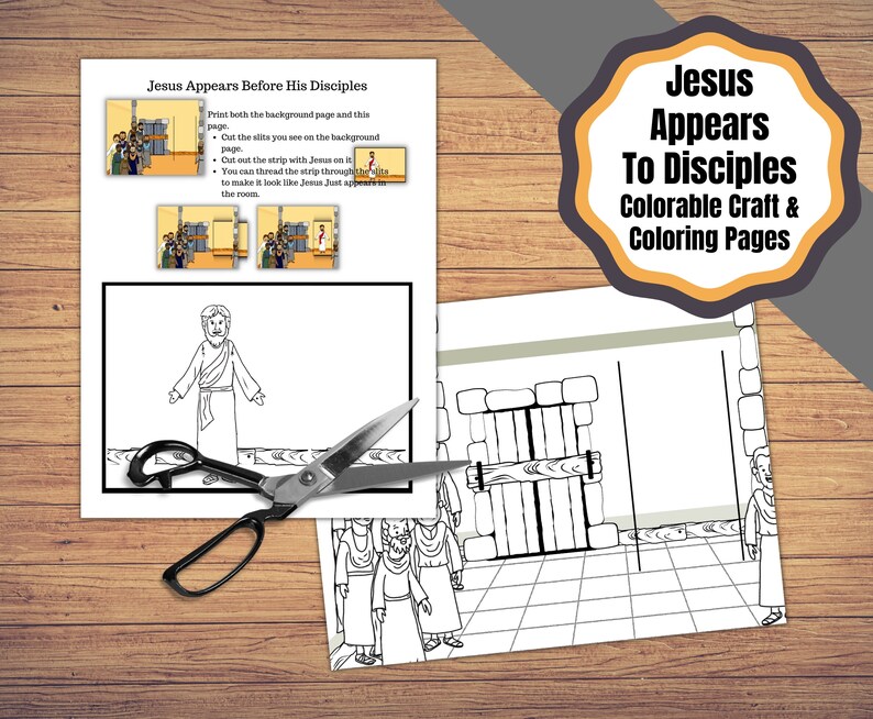 Printable Jesus Appears to His Disciples, Jesus Appears in a Locked ...