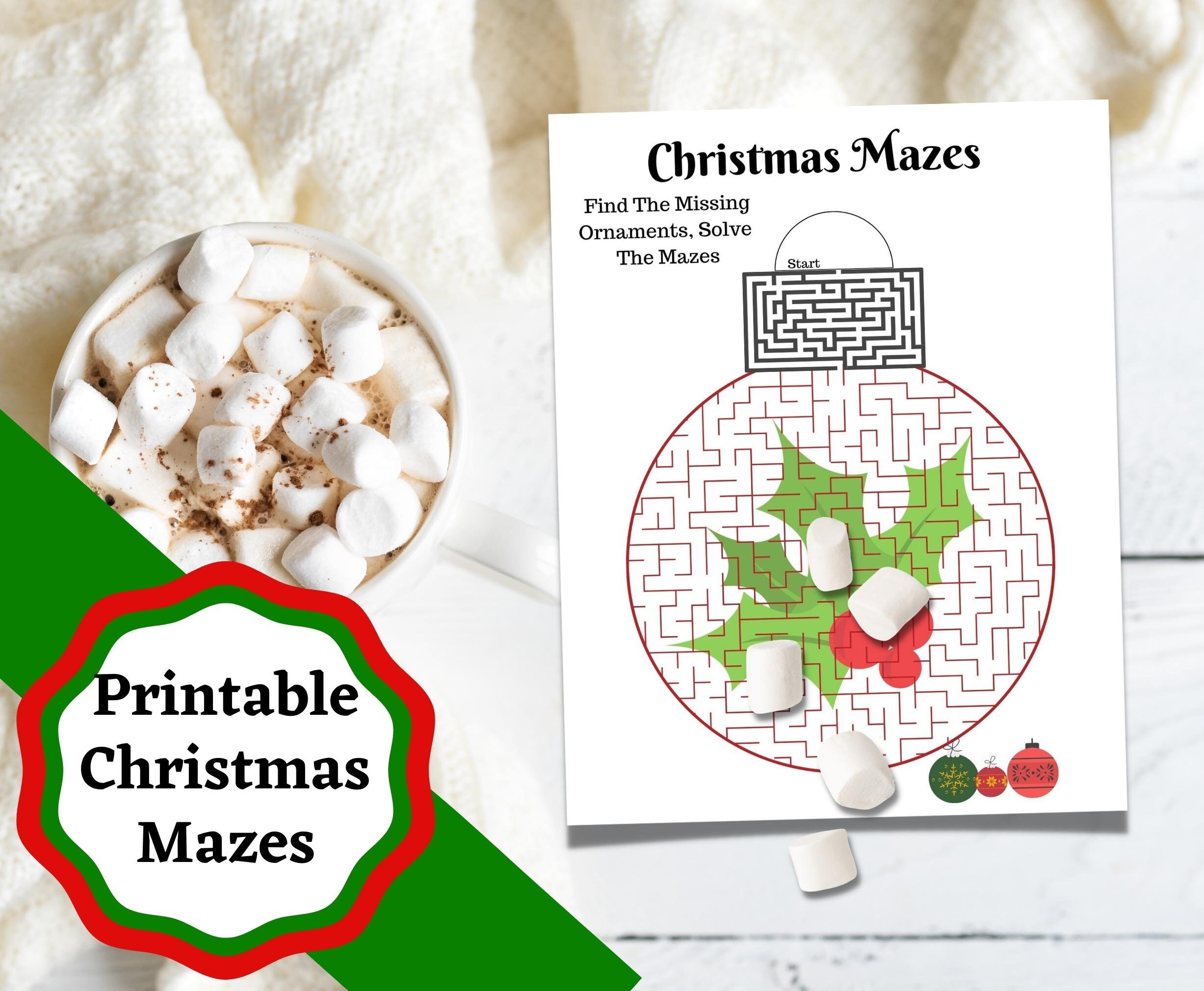 Christmas Themed Mazes, Printable Holiday Mazes to Play and Enjoy ...