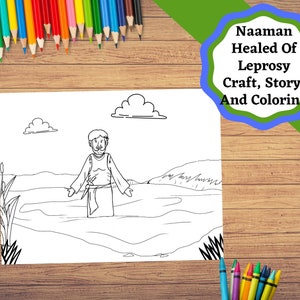 Naaman Healed of Leprosy, Printable Craft, Story, and Coloring Page ...