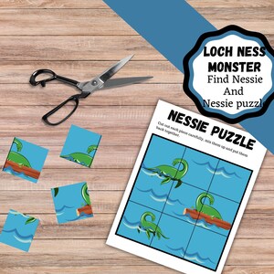 Loch Ness Monster Printable Games, Find the Hidden Nessie, and a Cut a ...