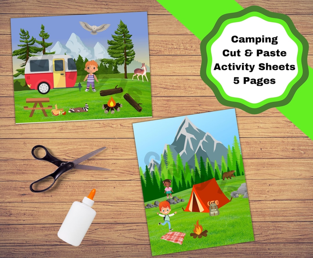 Buy Camping Printable Cut and Paste Activities for Kids. Online in ...