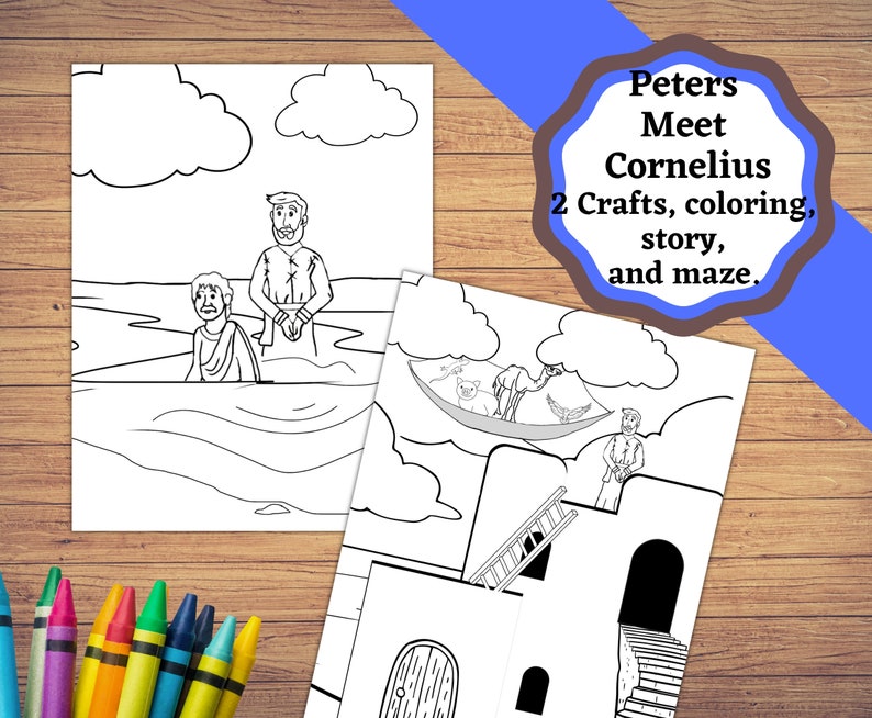 Printable Activity Set for Peter's Vision, and Peter Meets Cornelius ...