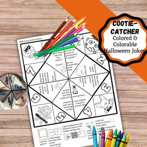 Printable Halloween Cottie-catcher. Colored and Colorable Halloween ...