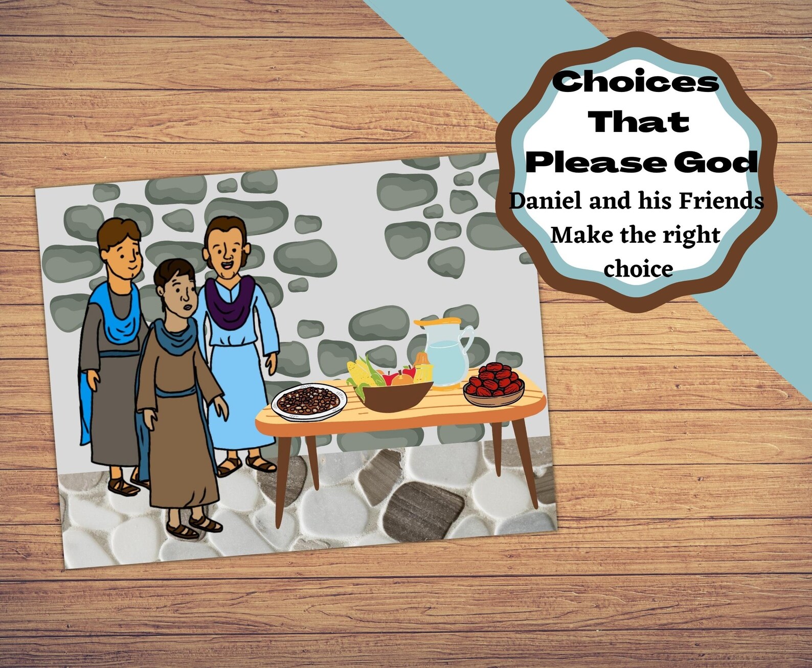 Printable- Daniel Making the Right Choices With His Friends, Craft ...