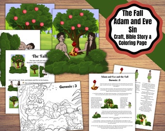 Adam and Eve Bible Craft for Kids, Spiral Serpent, the Fall, Sunday ...