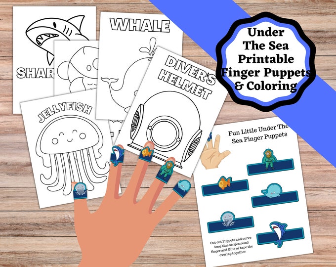DIY Printable Finger Puppets - Under the Sea Characters PDF Download ...