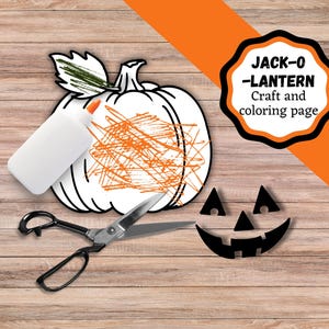 Jack-o-lantern Craft, Printable Pumpkin/jack-o-lantern Craft That is ...