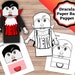 Printable Dracula Paper Bag Puppet. Paper Bag Puppet Cut Out for ...