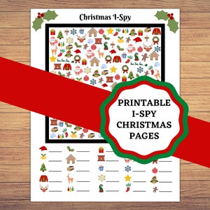 Printable Christmas I-spy With Coloring Pages, Kids Games, Christmas ...
