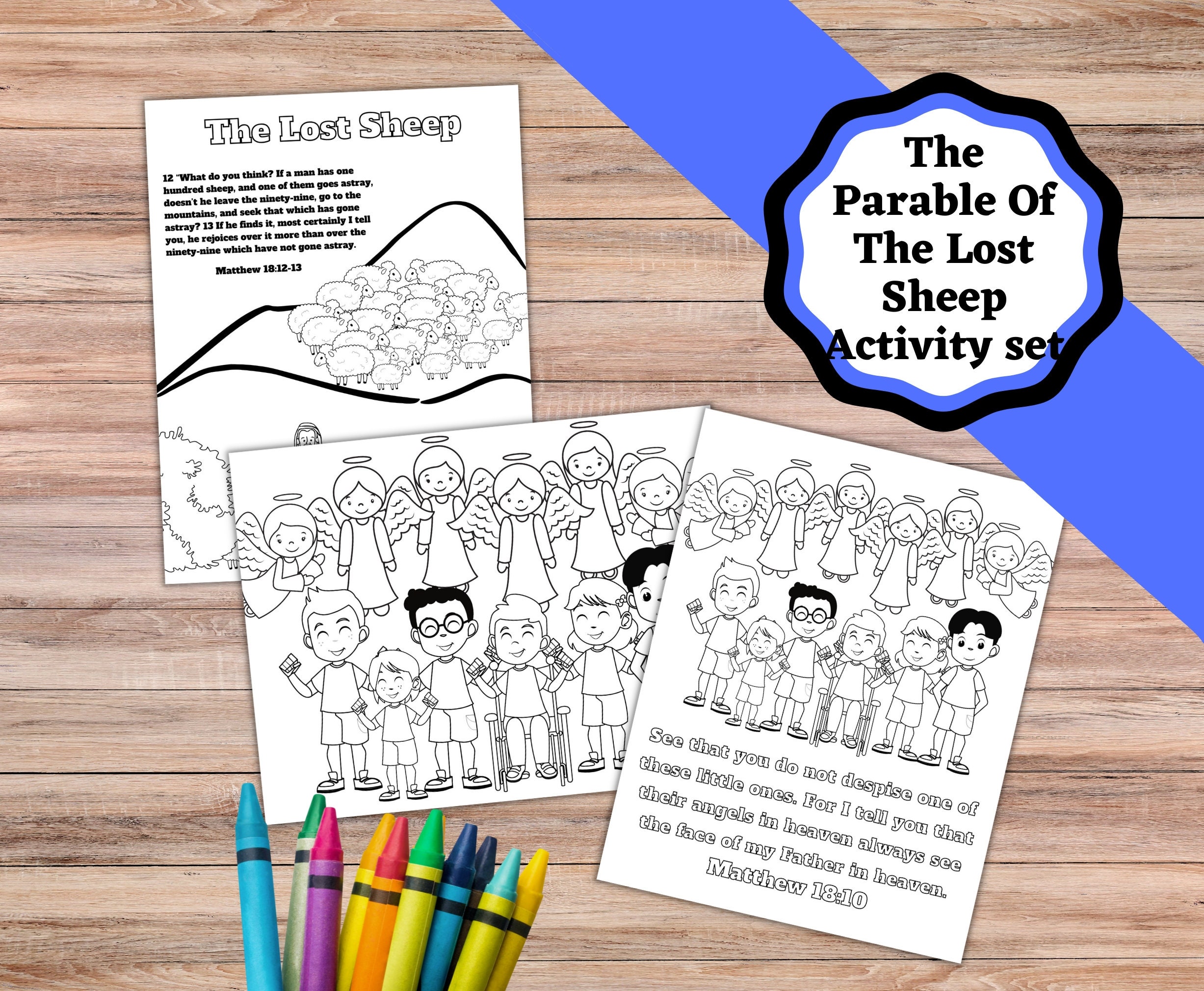 Printable Activity Set for the Parable of the Lost Sheep. Lost Sheep ...