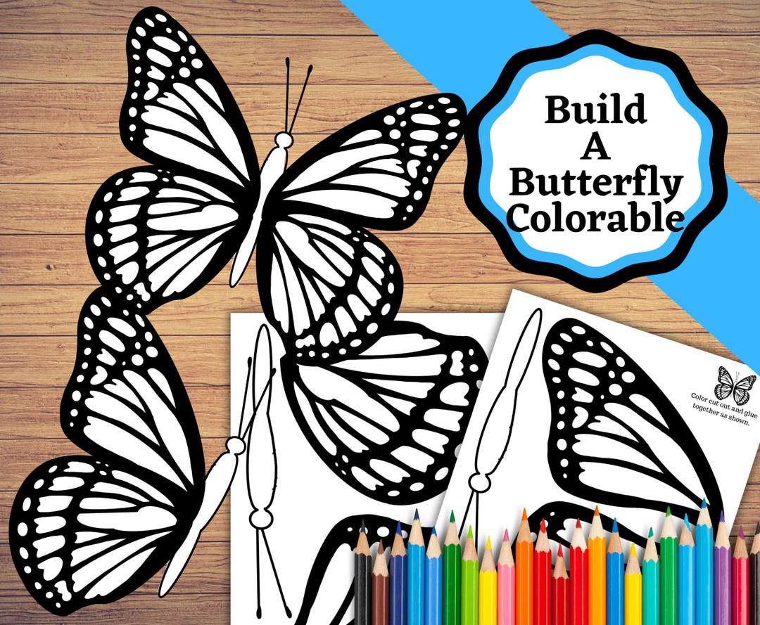 Build Your Own Butterfly, Color and Cut Out a Large Butterfly ...