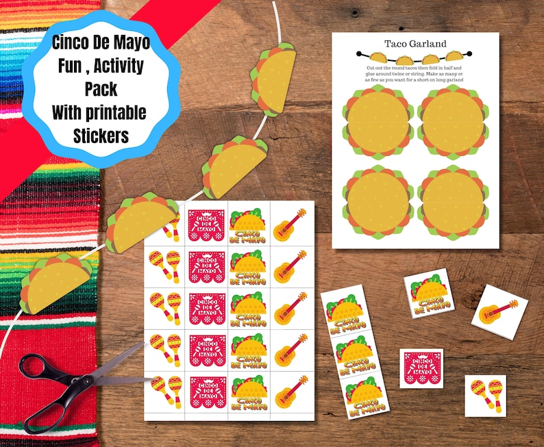 Printable Cinco De Mayo Coloring Sheets, Crafts, and Decorations - Etsy ...