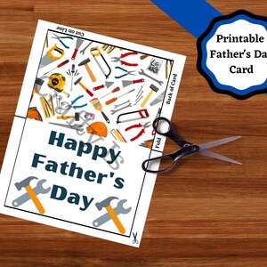 Printable Father's Day Card, Tool Themed - Etsy