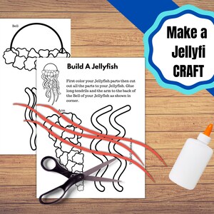 Printable Jellyfish Craft for Kids, Colorable Jellyfish. Build a ...