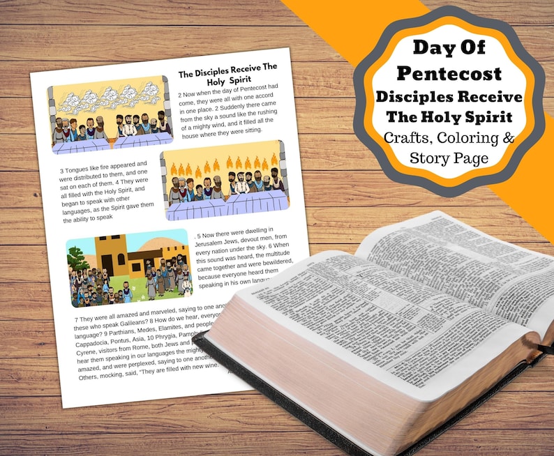 Printable Day of Pentecost Craft and Lesson, the Disciples Receive the ...