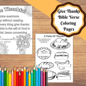 Being Thankful, Printable Coloring Pages With Scriptures About ...