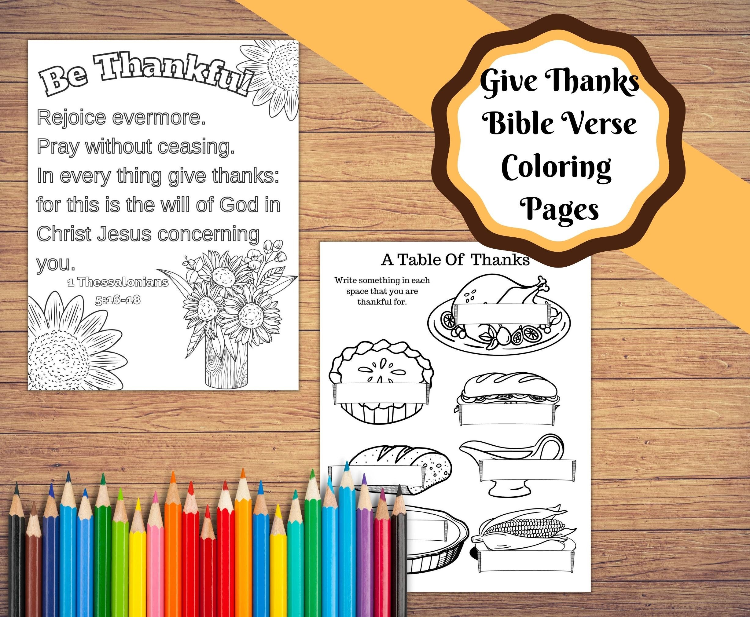 Being Thankful, Printable Coloring Pages With Scriptures About ...